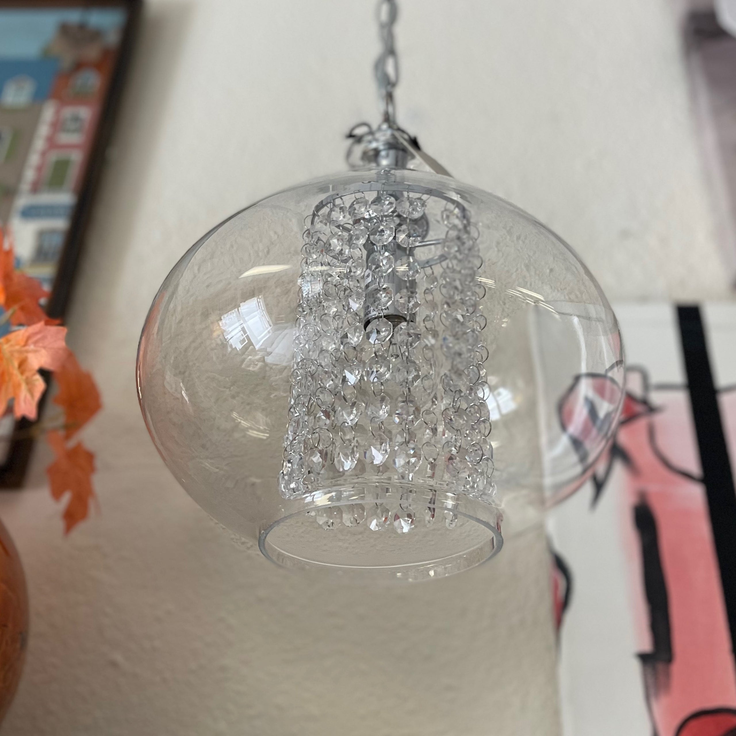 Clear Hanging Pendant Light with Crystal Strings | Shop Shuwee